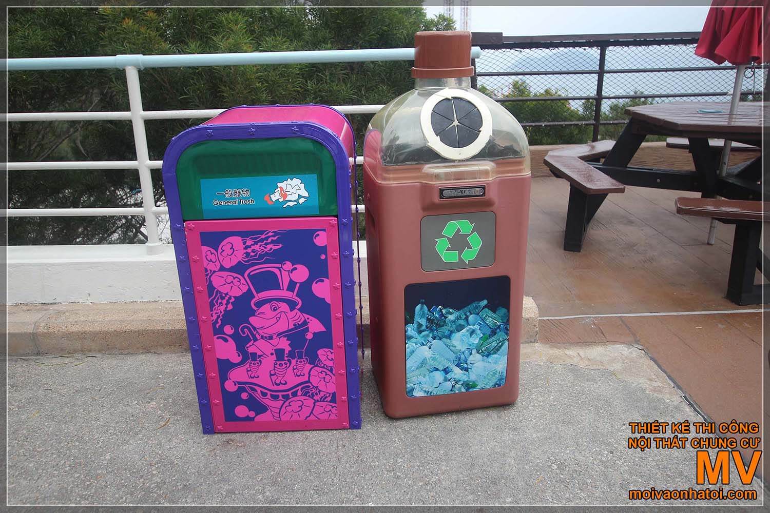 Mẫu thùng rác công cộng đẹp mắt và độc đáo - Moivaonhatoi.com