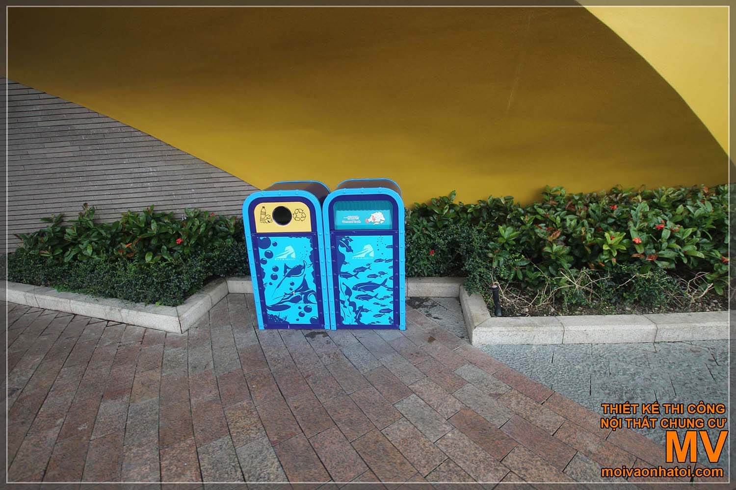 Mẫu thùng rác công cộng đẹp mắt và độc đáo - Moivaonhatoi.com